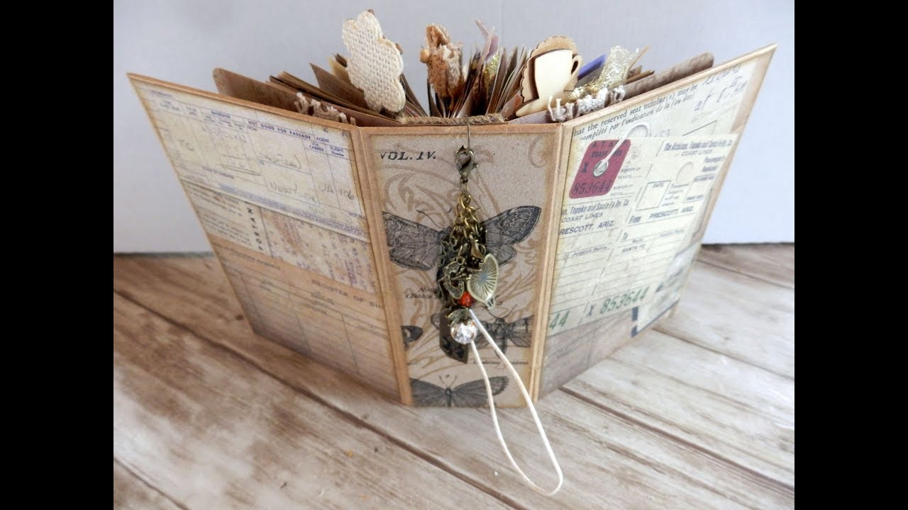 Junk Journal #Lieblingsfarbe in KoOp mit MFG / Das Tinchen - YouTube