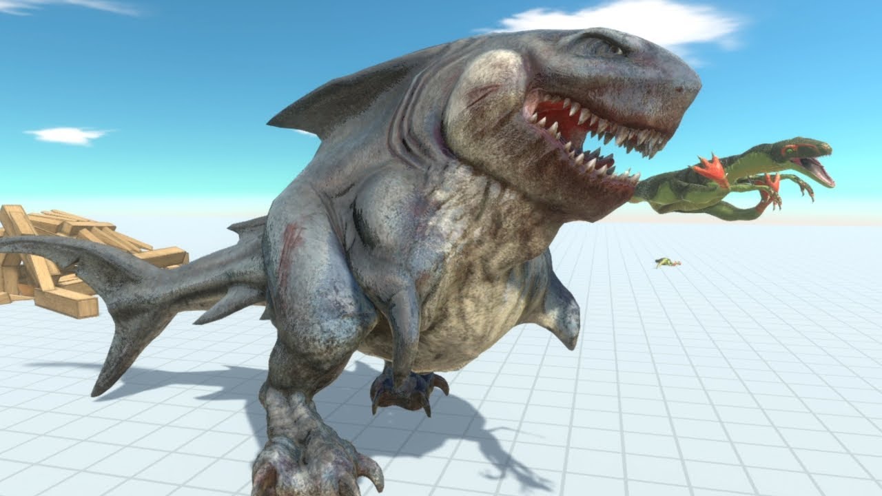 SHARK REX vs Carnivore Dinosaurs Army ARBS Animal Revolt Battle ...