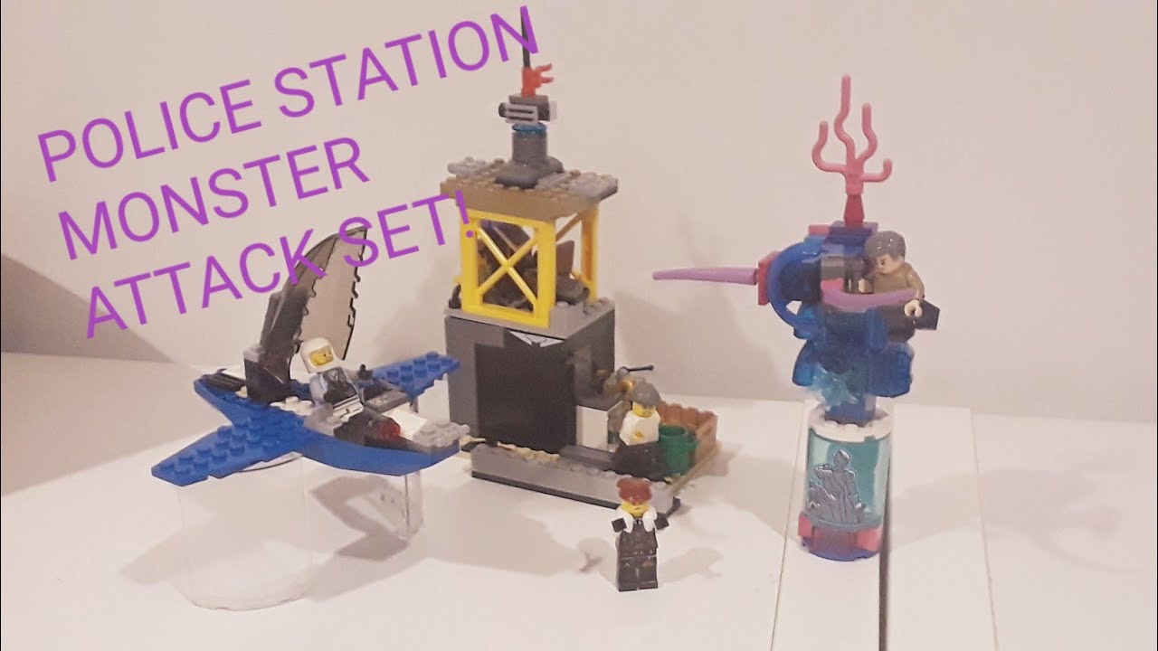 Julian's Custom Police Station | Monster Attack Set! - YouTube
