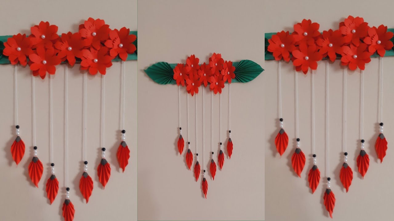 সহজ নিয়মে কাগজের ফুল বানানো / Kagojer ful banano/ফুল বানানো/ওয়ালমেট ...