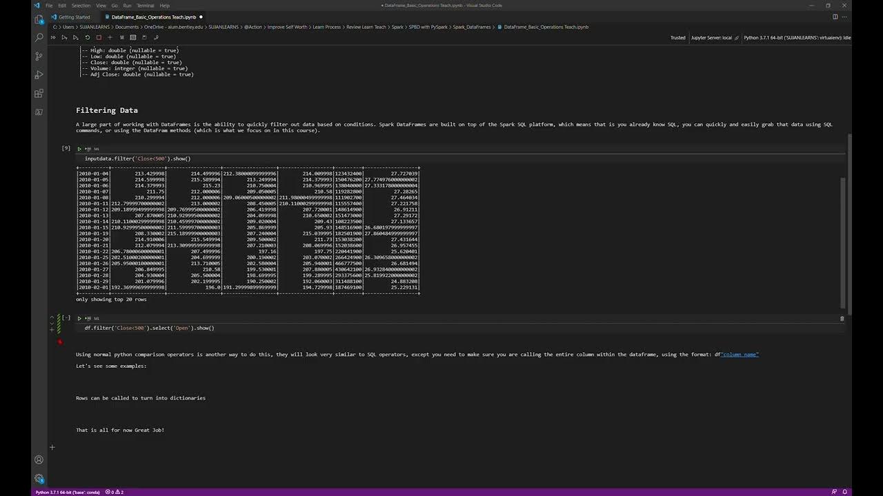 DataFrame Basic Operations Teach ipynb Visual Studio Code 2021 07 09 11 ...