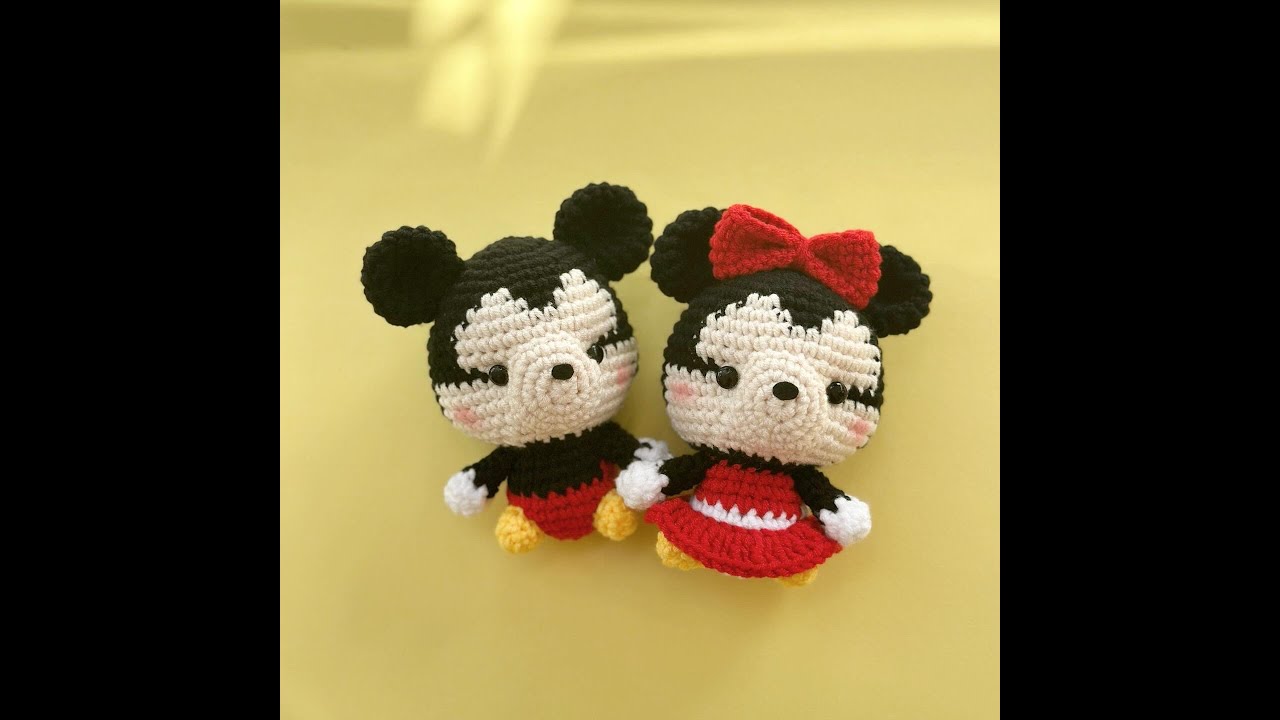 Minnie Mouse sewing tutorial/ Crochet doll/ Dream Crafts - YouTube