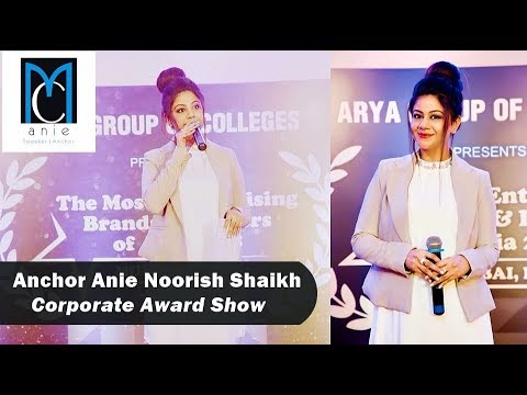Anchor Anie Noorish Shaikh | Hosting Awards Show - Corporate Event in ...