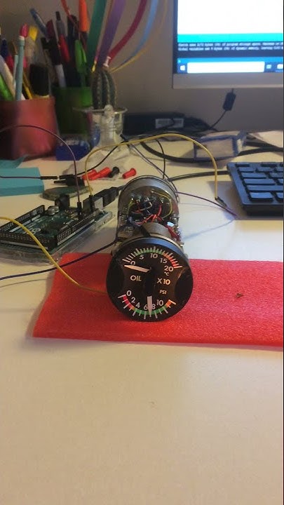 Real aircraft gauge controlled by arduino, ready for flight simulator - YouTube