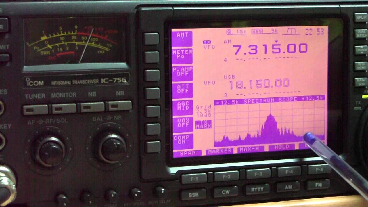 Heard in the band of 41 meters with ICOM IC-756 - YouTube