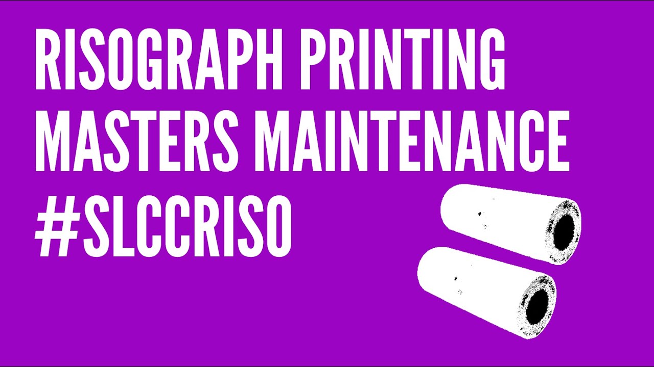 Risograph Printing: Basic Master Maintenance - YouTube