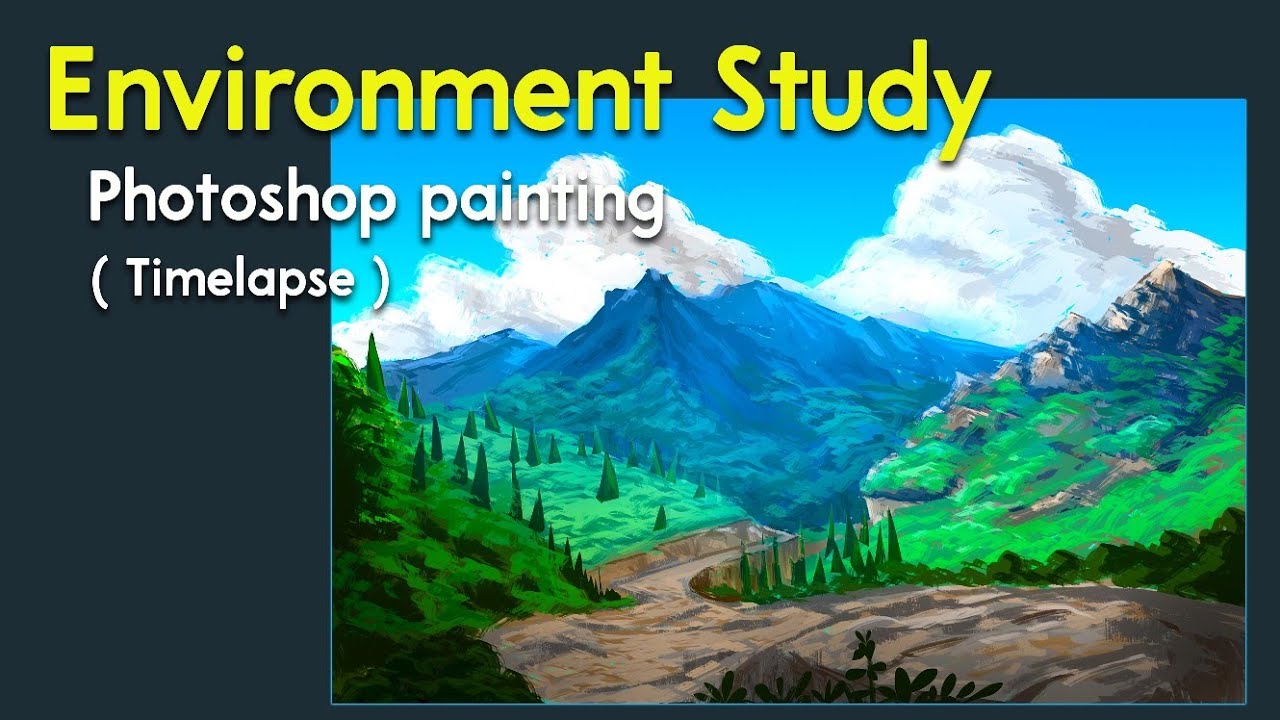 Photoshop Environment painting (timelapse) - YouTube