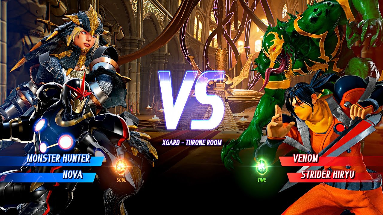 BLACK MONSTER HUNTER & NOVA vs VENOM (Green) & STRIDER HIRYU | Marvel ...