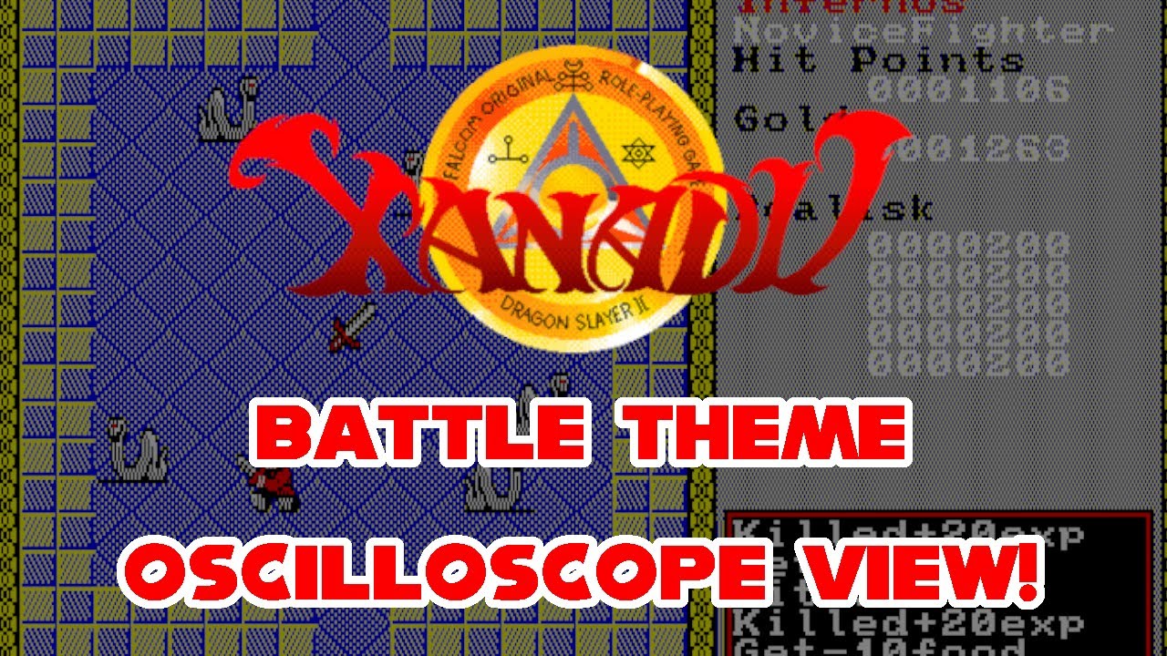 Dragon Slayer 2 : Xanadu (MSX) - Battle - In Oscilloscope View! - YouTube