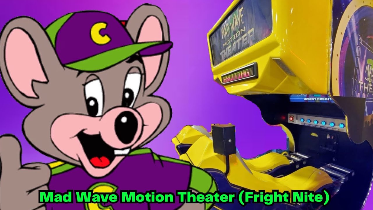 Chuck E Cheese Mad Wave Motion Theater Fright Nite - YouTube