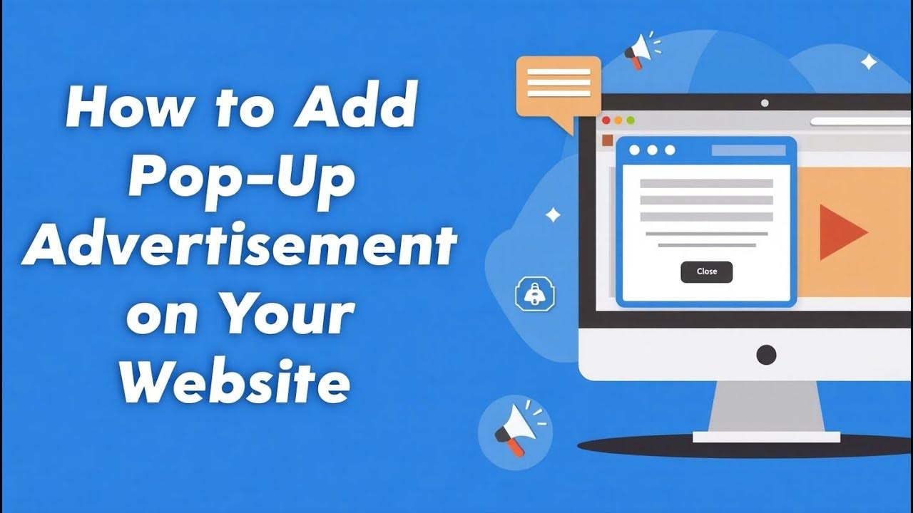 01 HOW TO ADD POP UP ADVERTISEMENT ON YOUR WEBSITE - YouTube