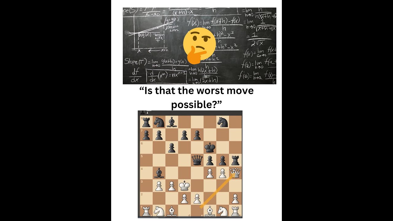 MATHEMATICALLY WORST CHESS GAME POSSIBLE - YouTube