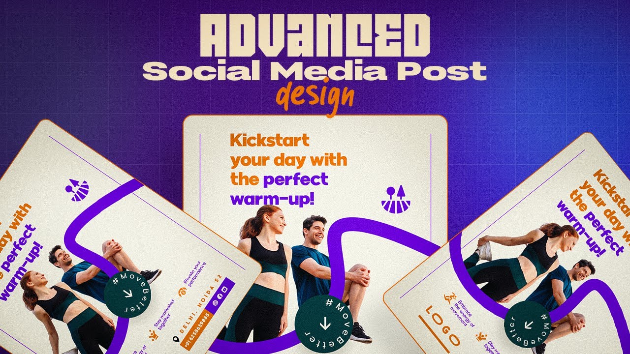 Advanced Social Media Post Design In Photoshop - YouTube