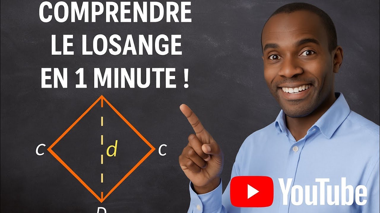 Comment calculer le périmètre et l'aire d'un losange ? / cours de maths facile / maths gil - YouTube