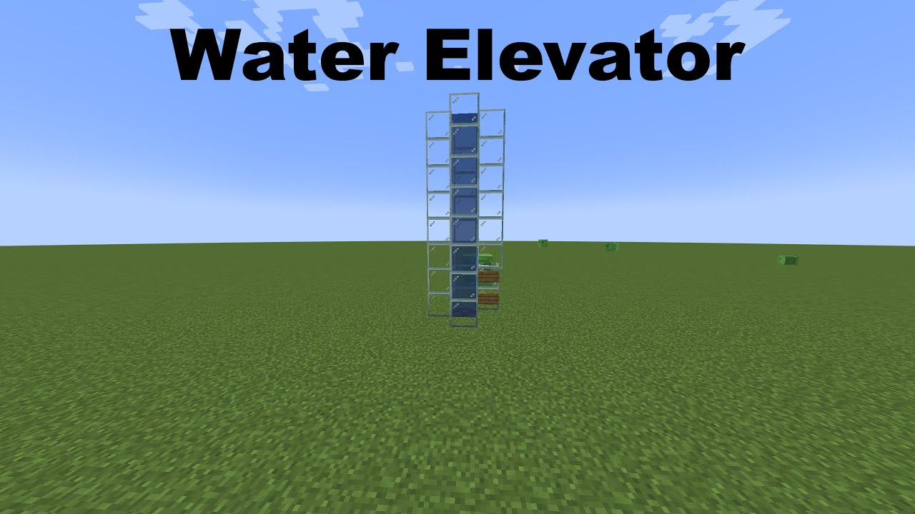 How to build a Water Elevator In Minecraft - YouTube
