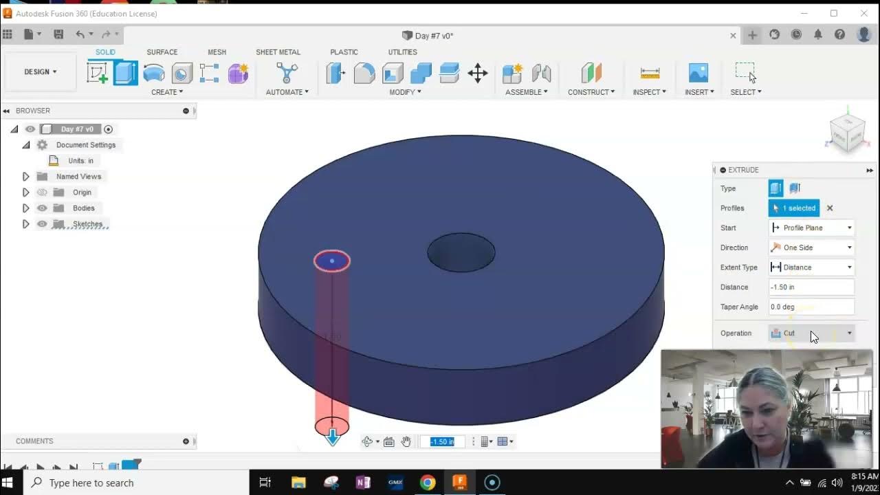 Day #7 Fusion 360 Circular Pattern - YouTube