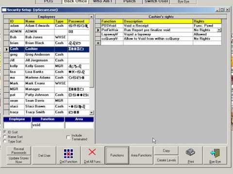 Security setup and maintenence (Visual Retail Plus) - YouTube