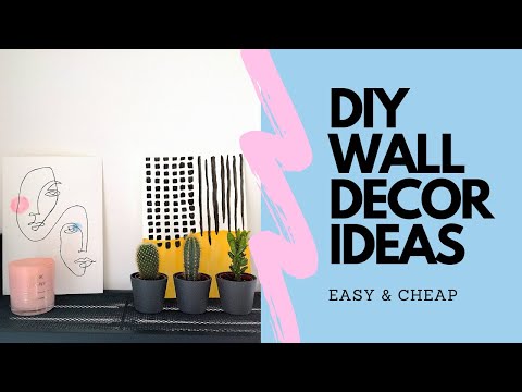 KENDİN YAP PRATİK DUVAR DEKORASYON FİKİRLERİ / DIY EASY WALL ART IDEAS
