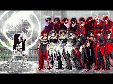 [KOF Mugen] Orochi Iori XIII WF Vs 16 Ultimate Iori Yagami Team | 1Vs16