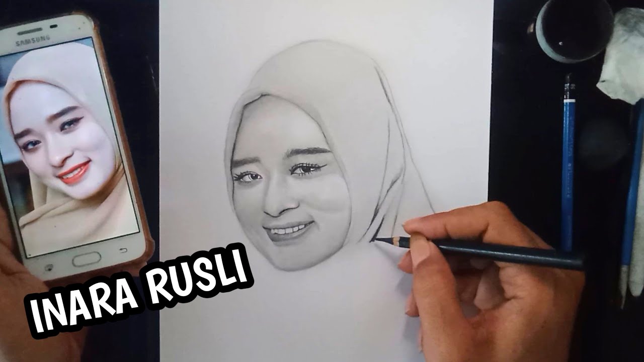 Beautiful Realistic Drawing With Pencil ( INARA RUSLI ) - YouTube