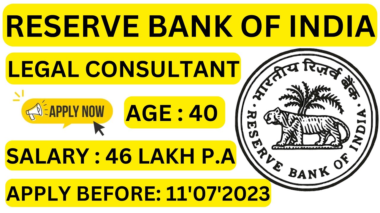 LAW VACANCY IN RBI | RESERVE BANK OF INDIA RECRUITMENT 2023 | RBI ...
