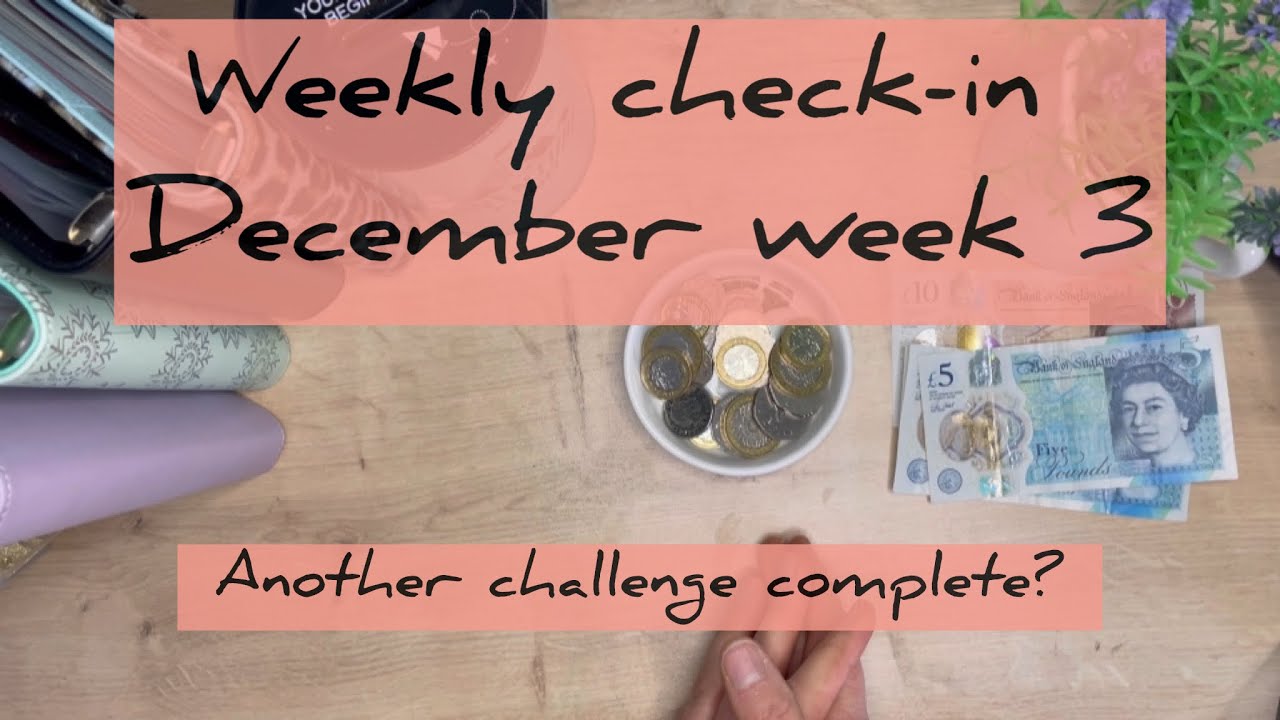 Check-in for December week 3 | cash stuffing | budgeting | saving ...