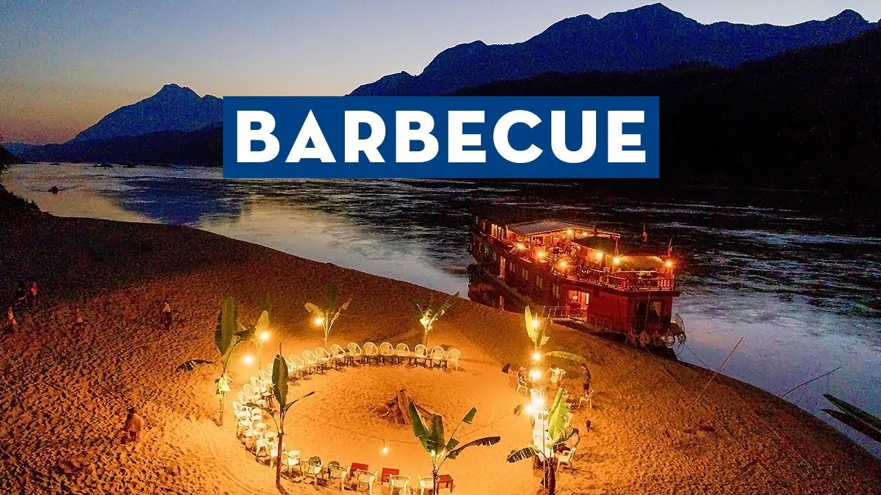 Barbecue on the Beach with Mekong River Cruises - YouTube