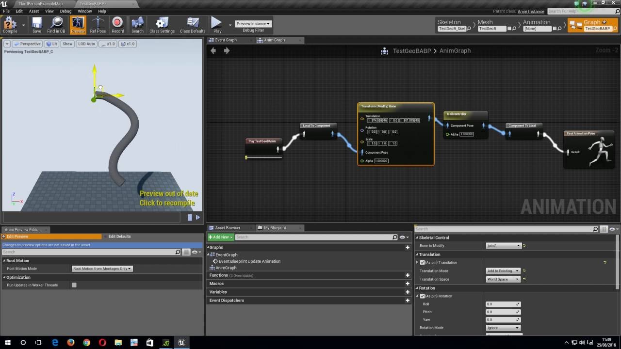 UE4 Skeletal Controls : Trail Controller B - YouTube