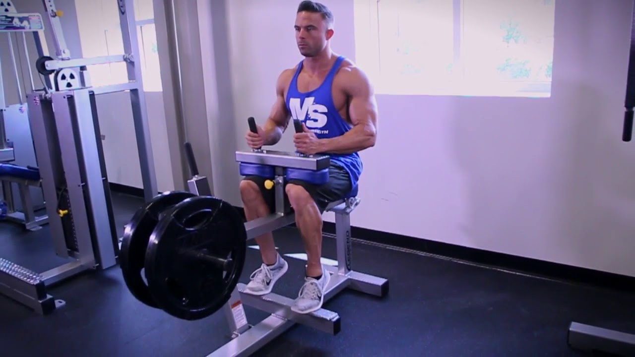 Seated Calf Raise Toes Neutral online - YouTube