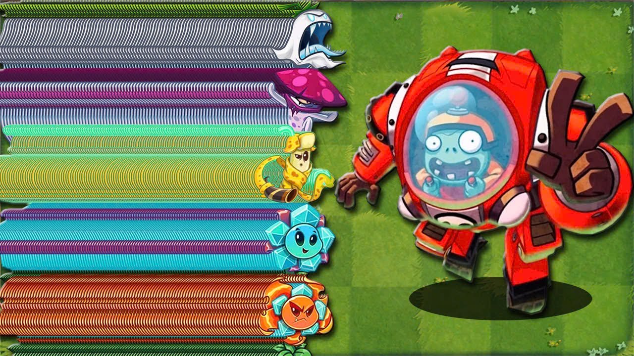 PVZ 2 - Every Plants *100 Vs Z-Mech Zombies LEVEL 50 - Who Will Win ...