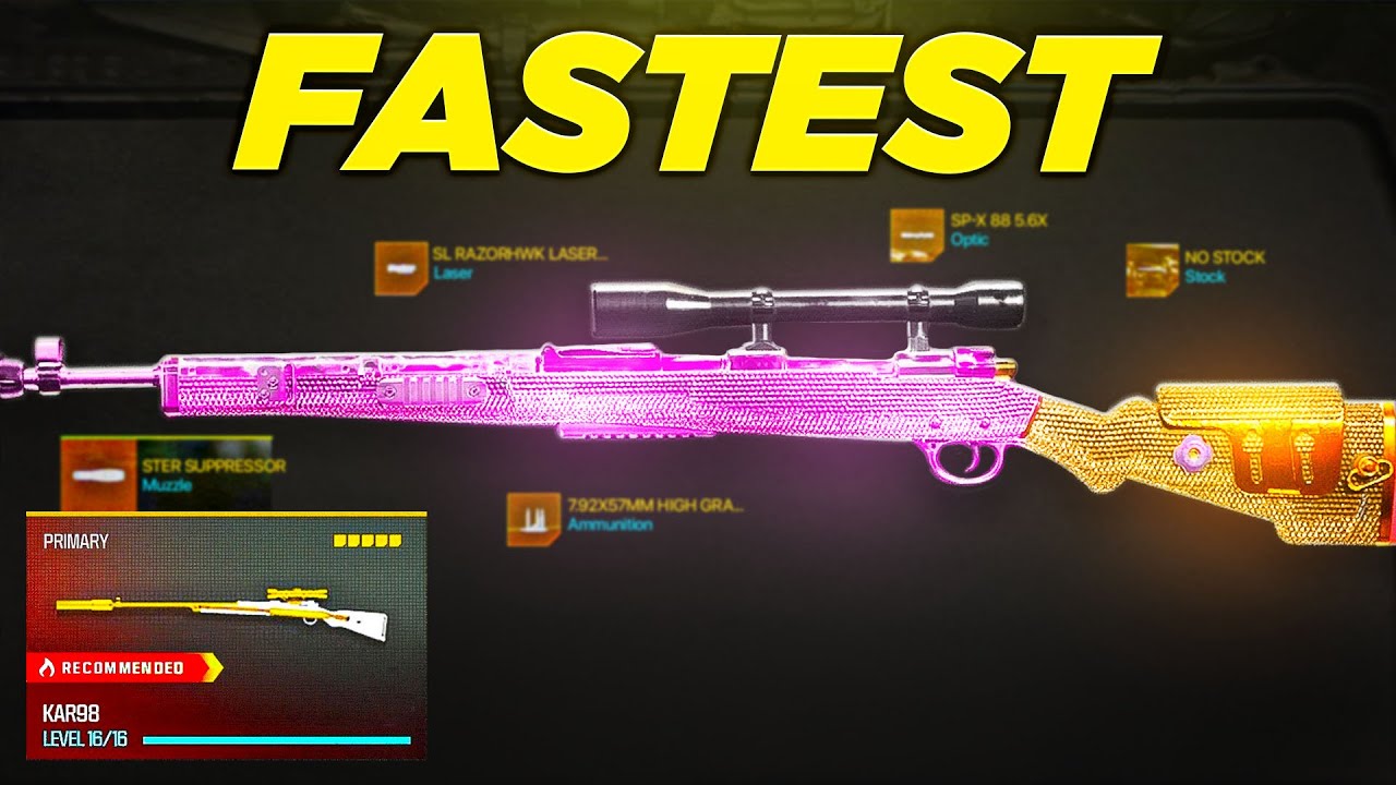 new *ONE SHOT* KAR98 is META on REBIRTH ISLAND after UPDATE! 😲 (Best ...