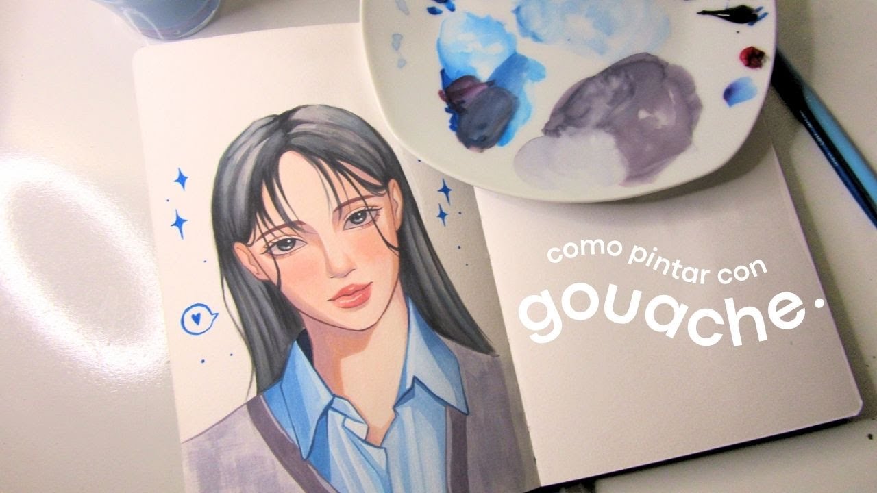 ¿Cómo pintar con GOUACHE? ☆ ROSTROS con gouache para principiantes ...