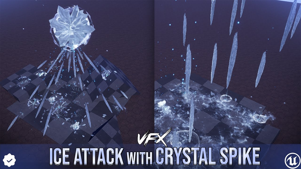 Ice Attack With Crystal Spike VFX Unreal Engine Preview - YouTube
