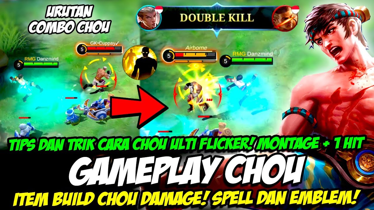 CARA BISA CHOU ULTI FLICKER ITEM & BUILD CHOU TERSAKIT 2023 TUTORIAL ...
