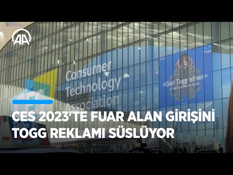 CES 2023'te fuar alan girişini Togg reklamı süslüyor
