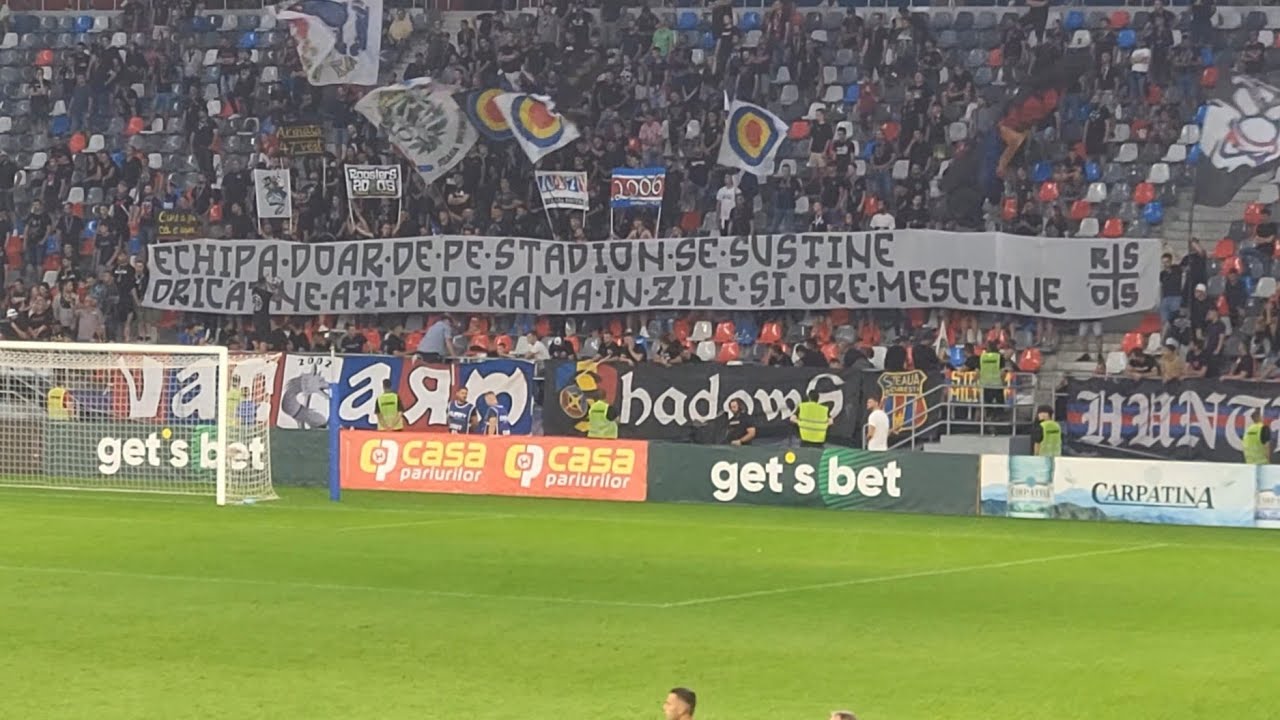 Peluza Sud Steaua activa ( CSA Steaua - CSM Slatina 2023 ) - YouTube