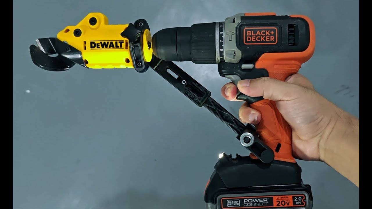 DeWALT Cutting Shear Attachment Installation and Demo - YouTube