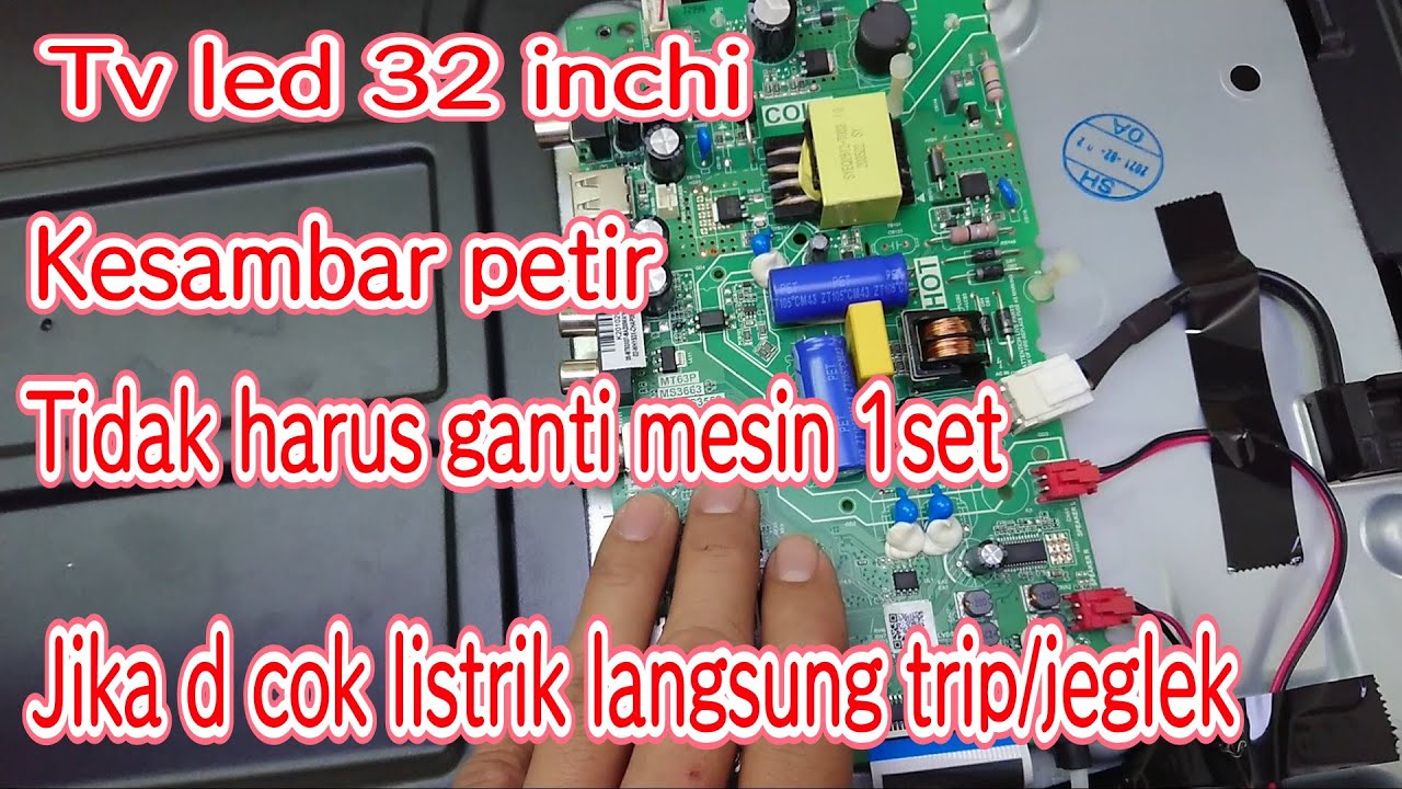 cara mengatasi tv led rusak kena petir - YouTube