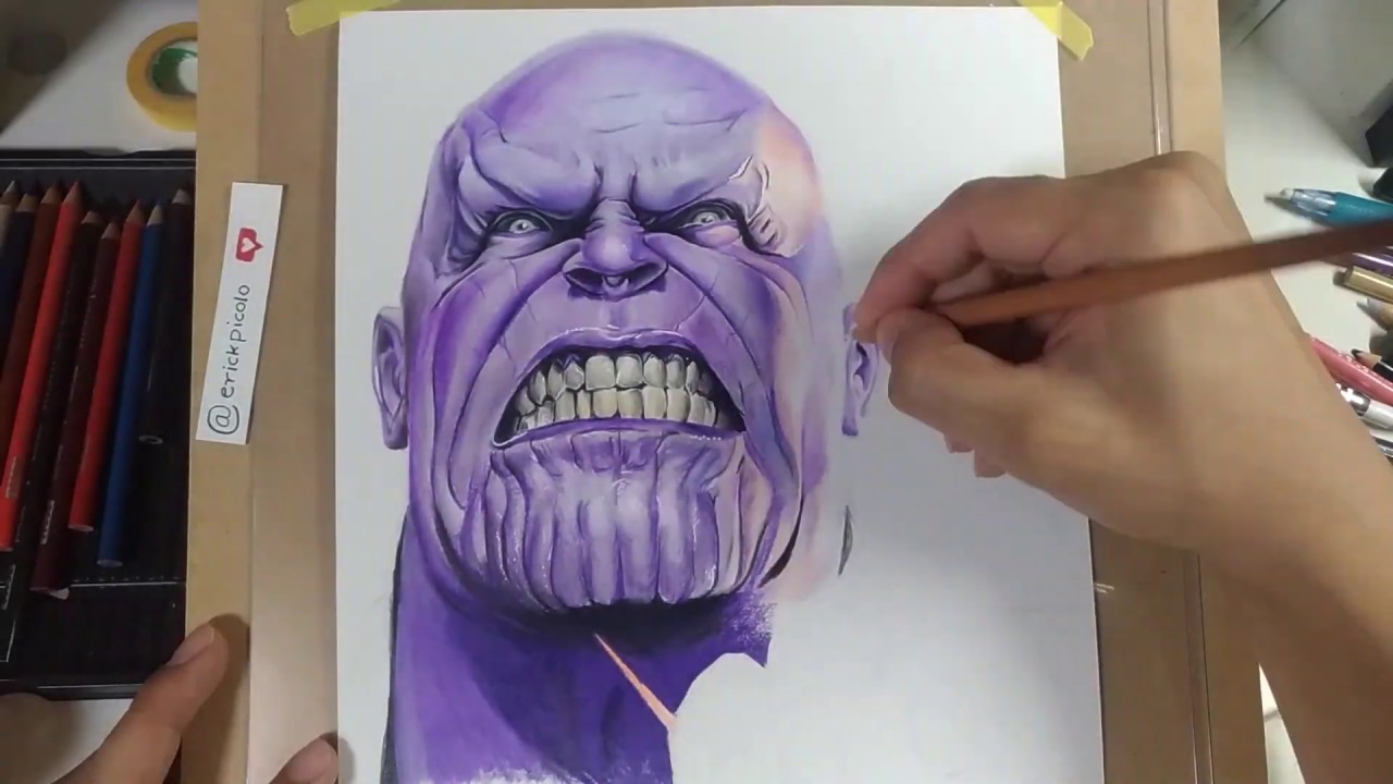 Speed drawing Thanos - YouTube