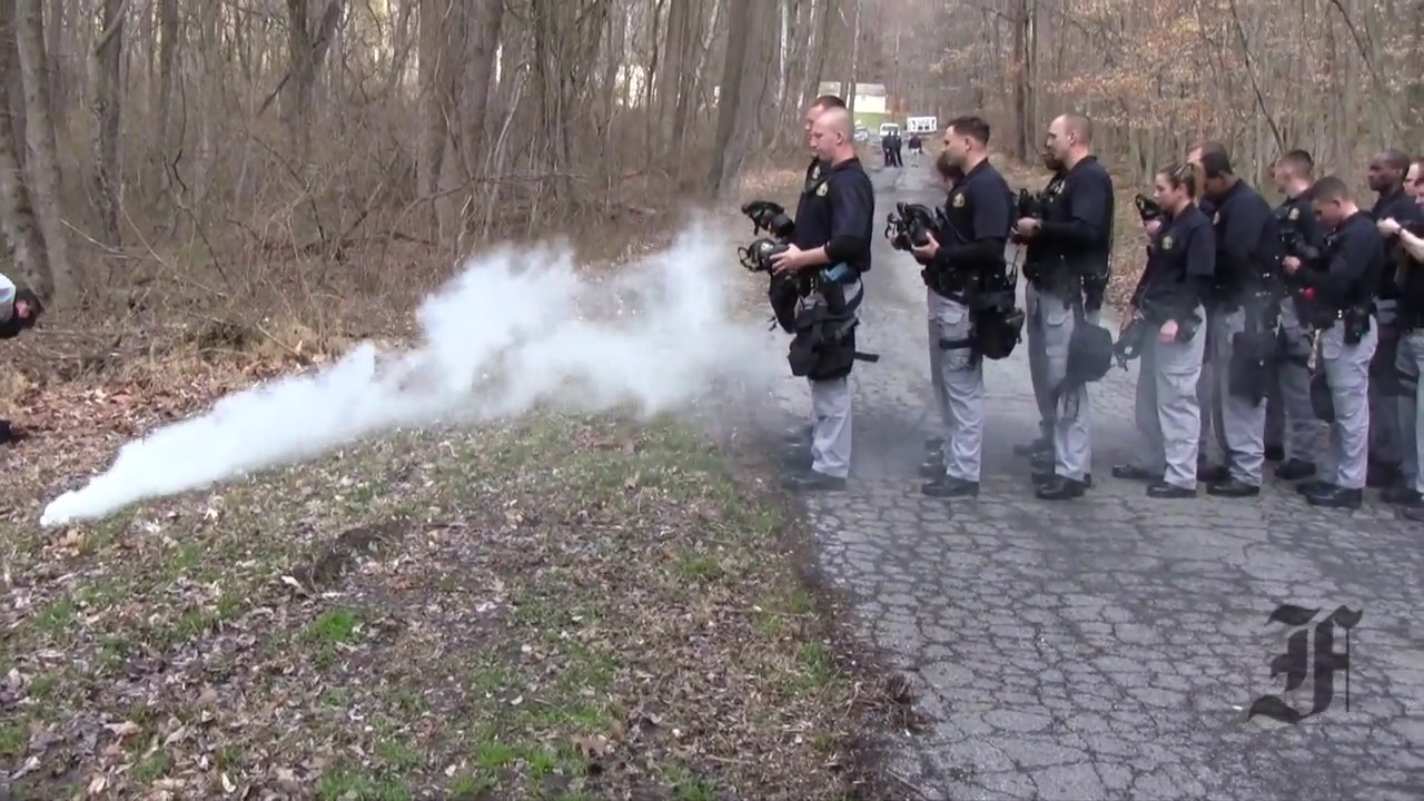 Frederick Police Academy: Tear Gas Training - YouTube