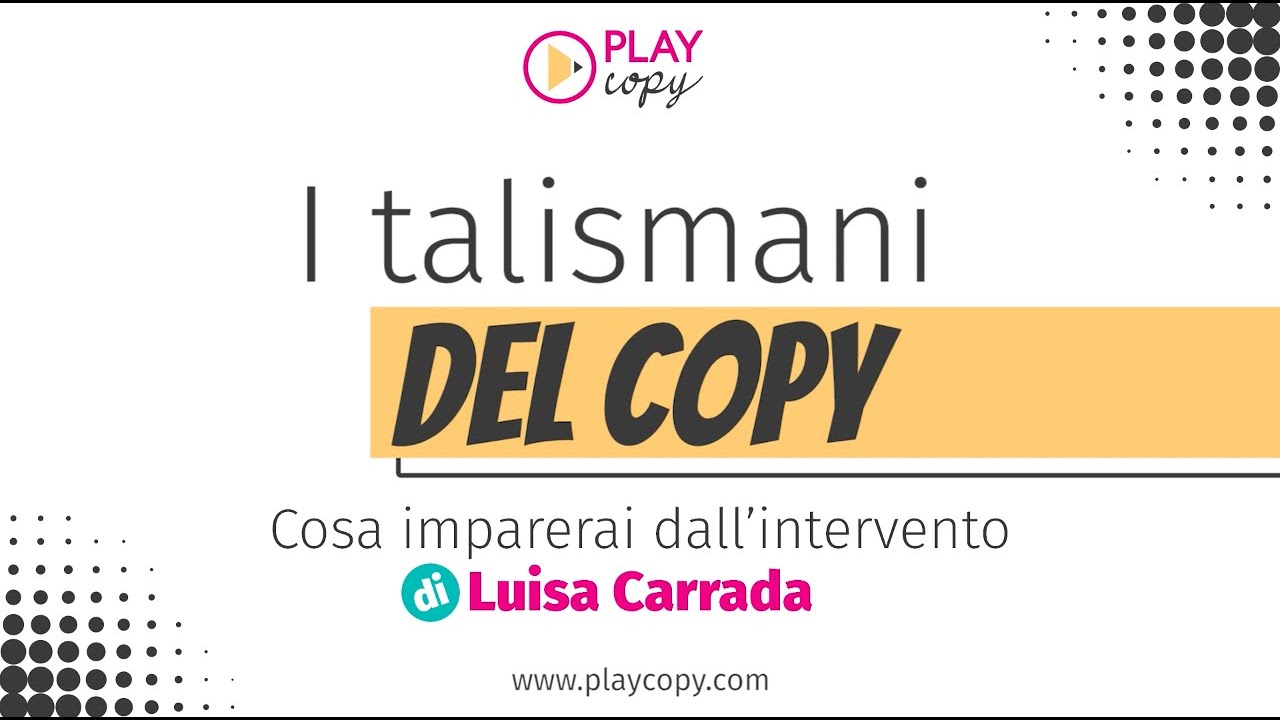 Play Copy 2021 - Luisa Carrada presenta il suo intervento - YouTube