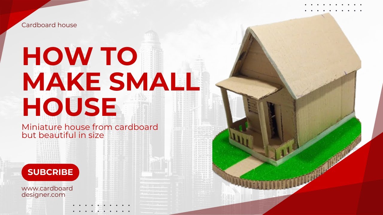 HOW TO MAKE A BEAUTIFUL SMALL CARDBOARD HOUSE - YouTube