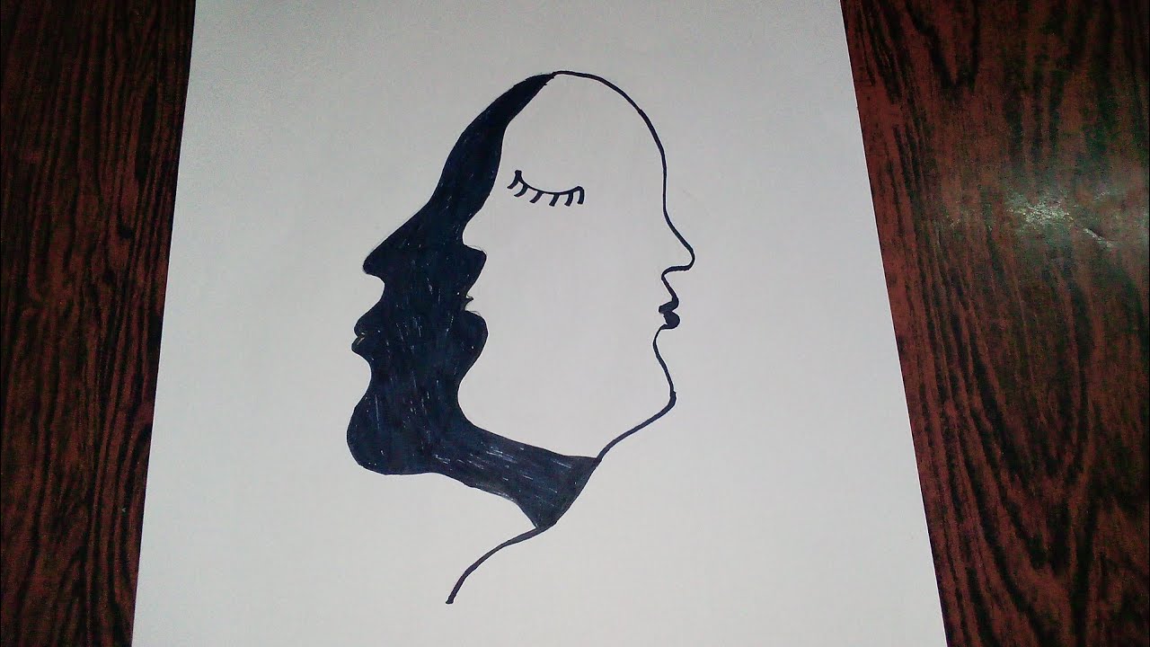 Draw a face front and back side || face tutorial for beginners - YouTube