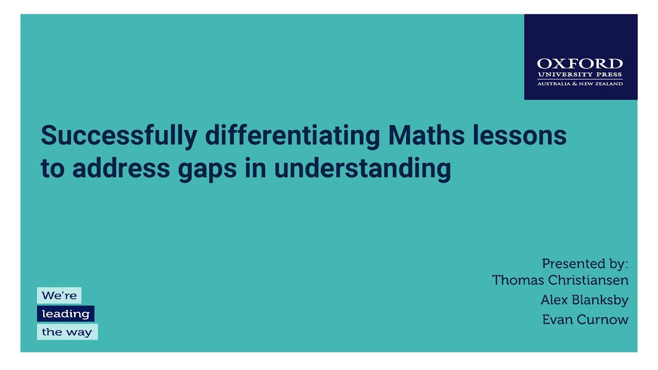 Successfully differentiating Maths lessons to address gaps in ...