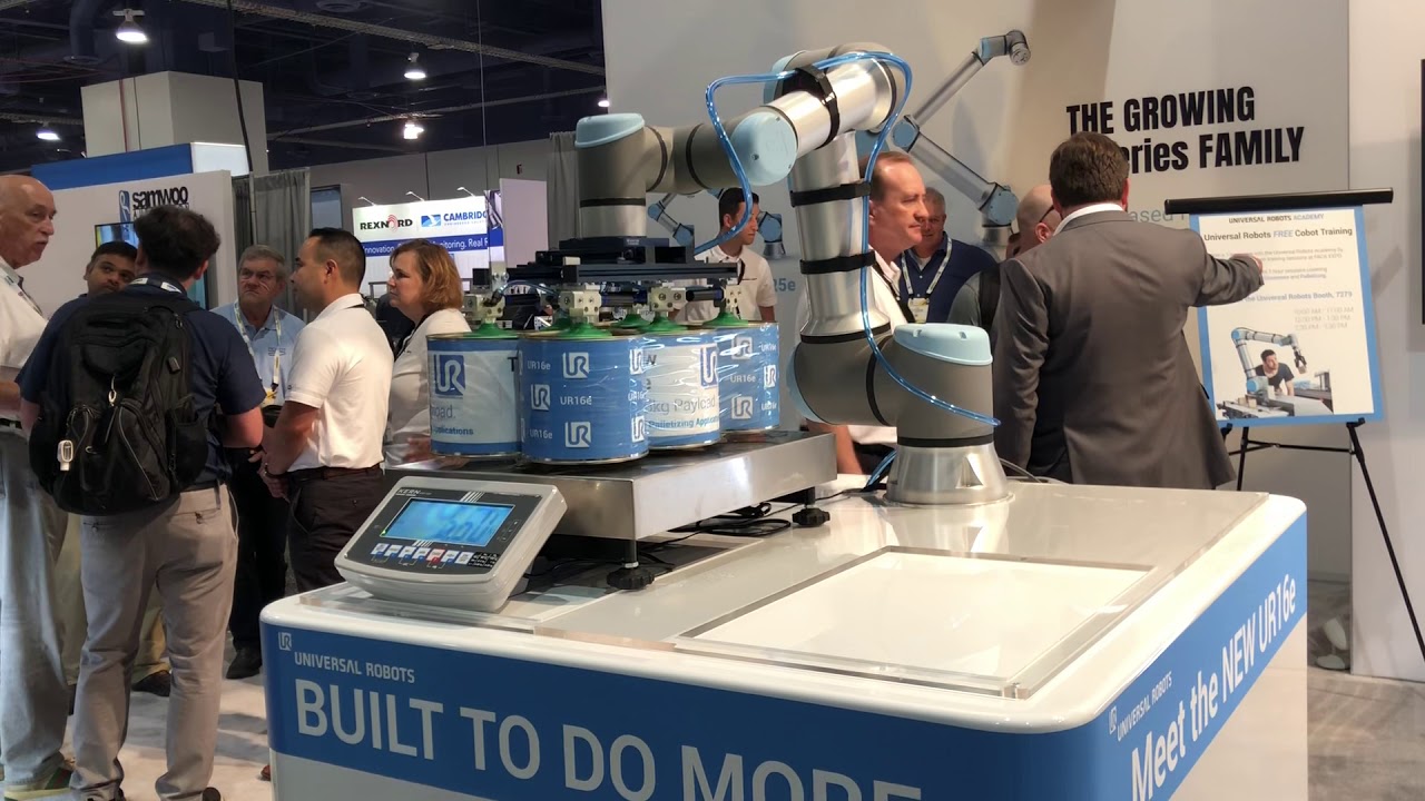 Conference Whispers: PACK EXPO Universal robots 16 kg robot - YouTube