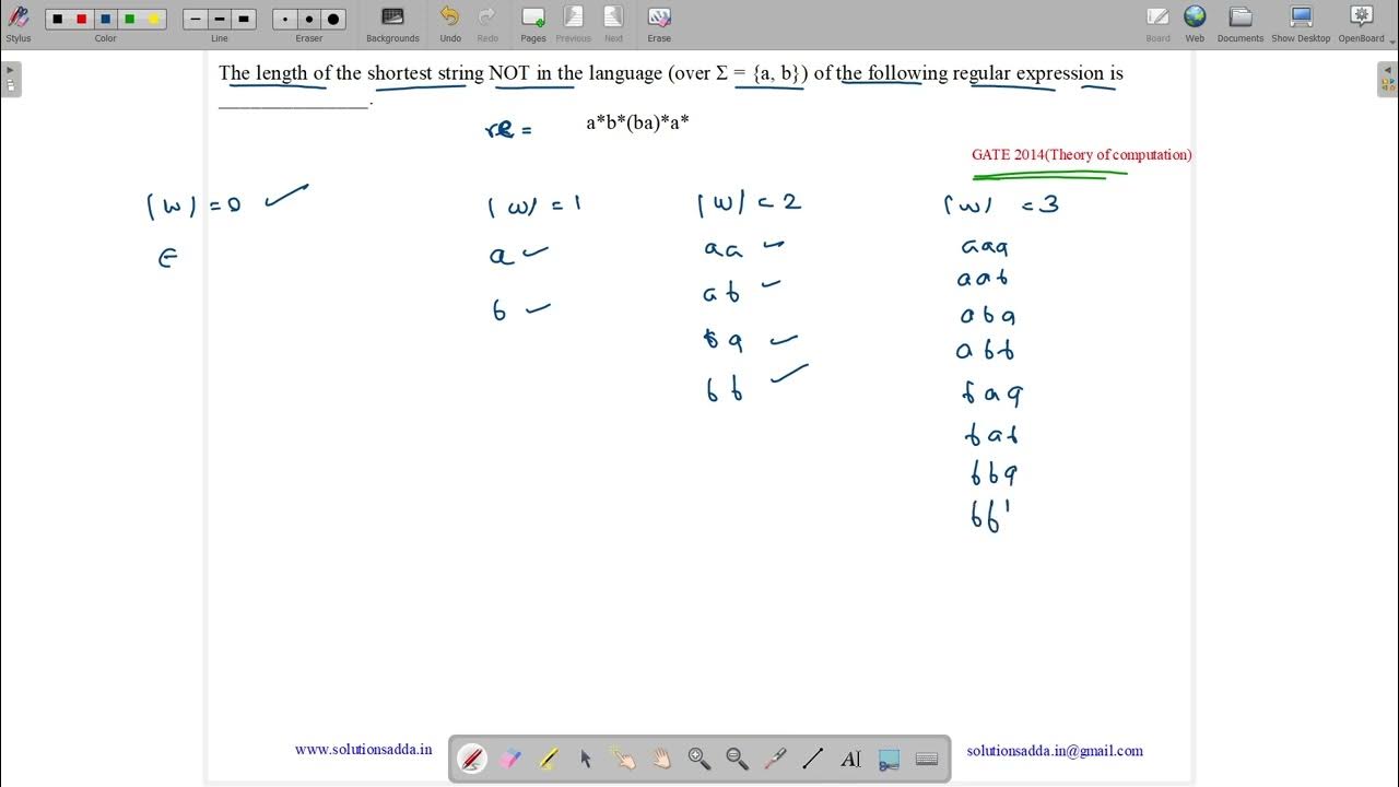 Gate 2014 Set 3 Toc Regular Expression Solutions Adda Gate Test Series Explained By