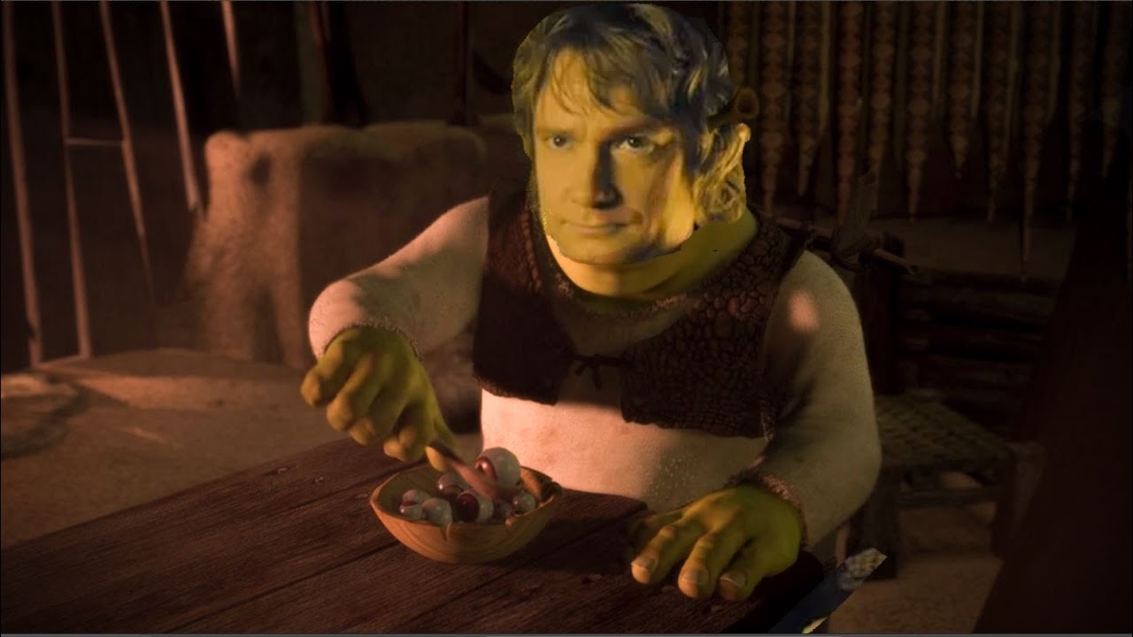 Bilbo eating alone (Shrek music) - YouTube