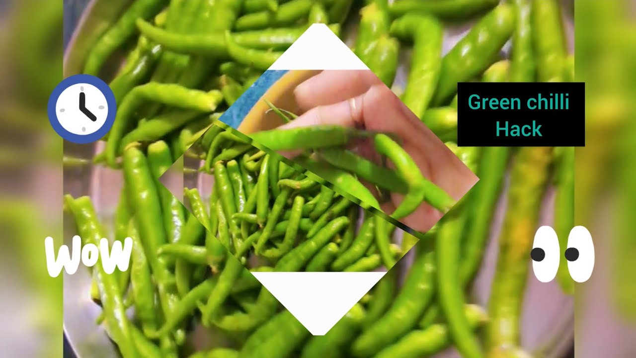 Green chilli Hack (DIY)long time store 😋 👌 - YouTube