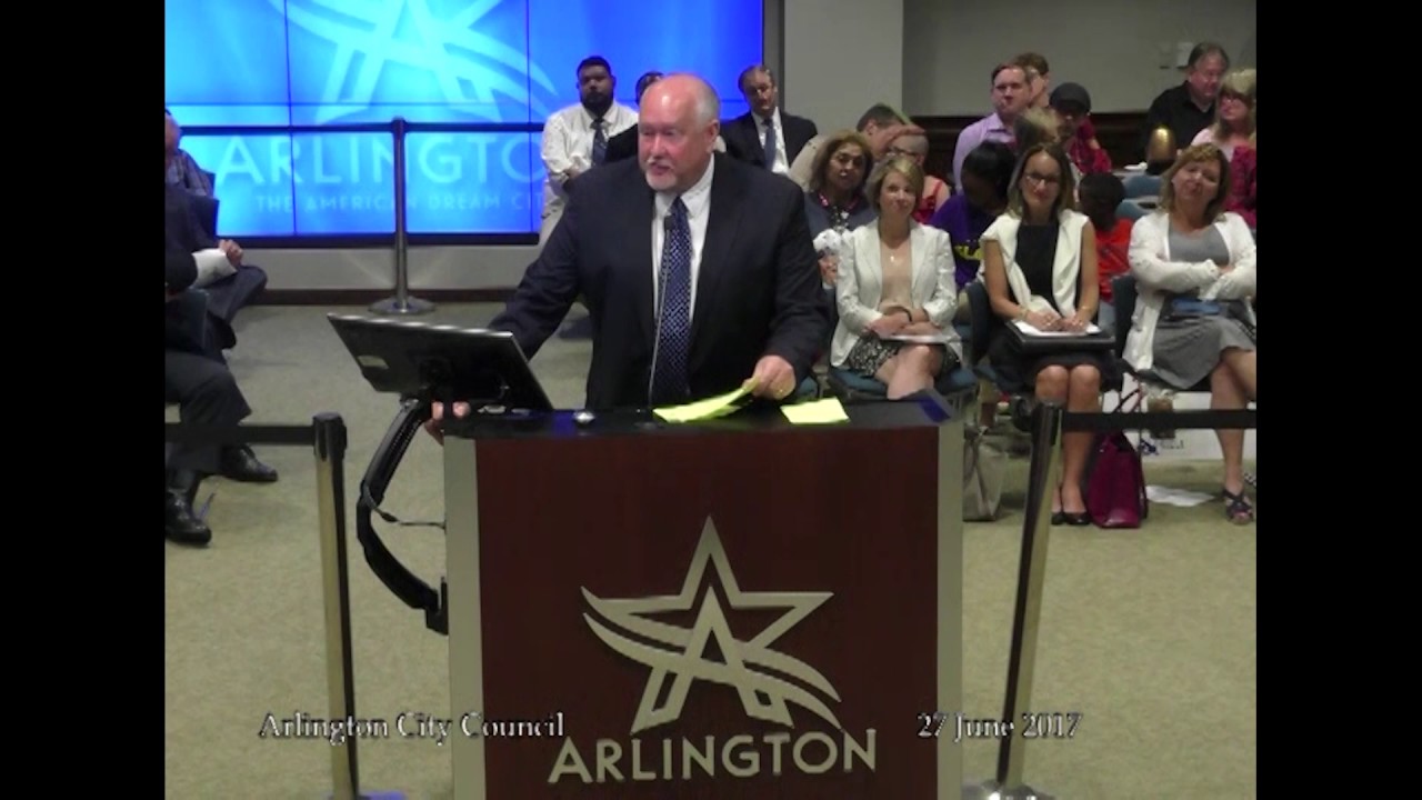 Texas Rangers' Chuck Morgan Speaks to City Council - YouTube