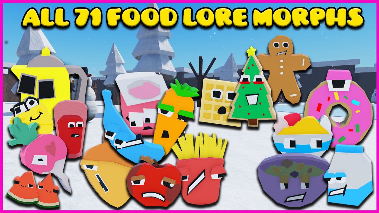 UNLOCK ALL 71 MORPHS in Find The Food Lore Morphs - ROBLOX - YouTube